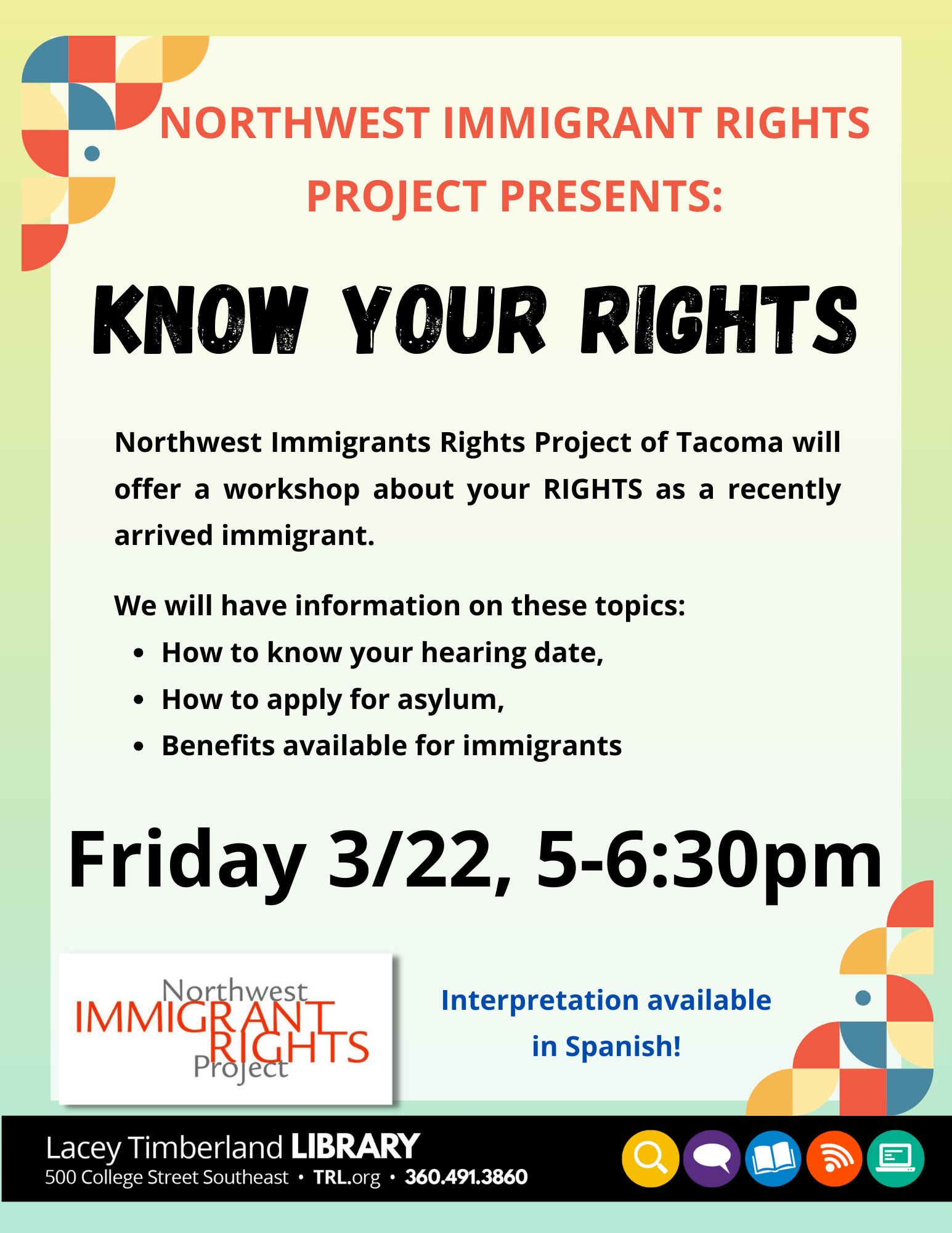TSU Workshops | Immigrant Rights
